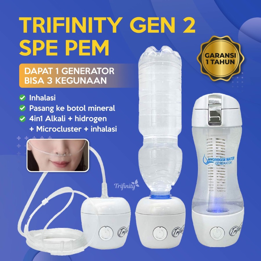 botol trifinity gen 2 qc alkali hidrogen microcluster inhalasi garansi ...